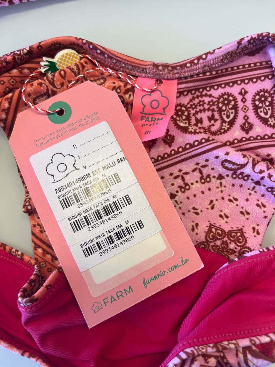 Biquíni Farm - Novo com Etiqueta | Moda Praia Feminina Farm Nunca Usado ...