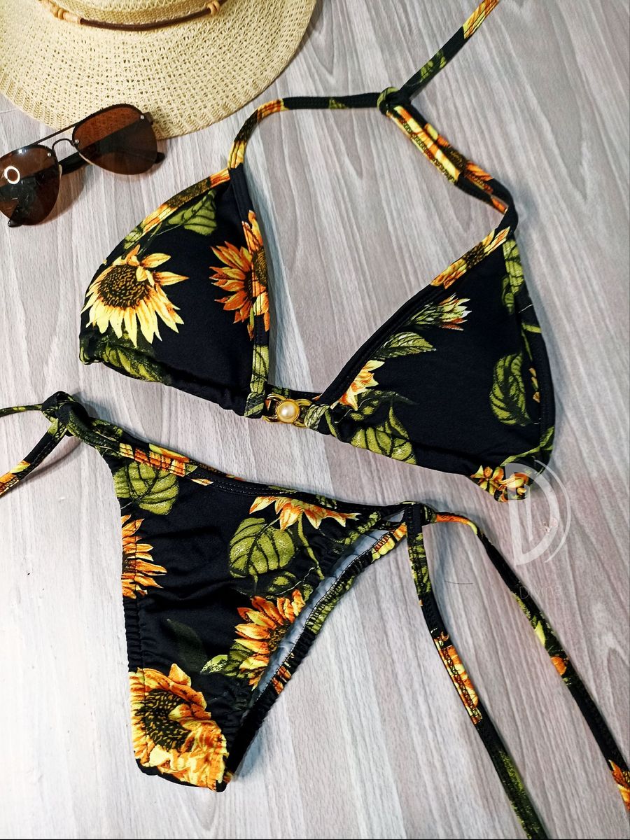 Biquíni Girassol Tendência Verão 2023 Estampa Bojo | Moda Praia ...