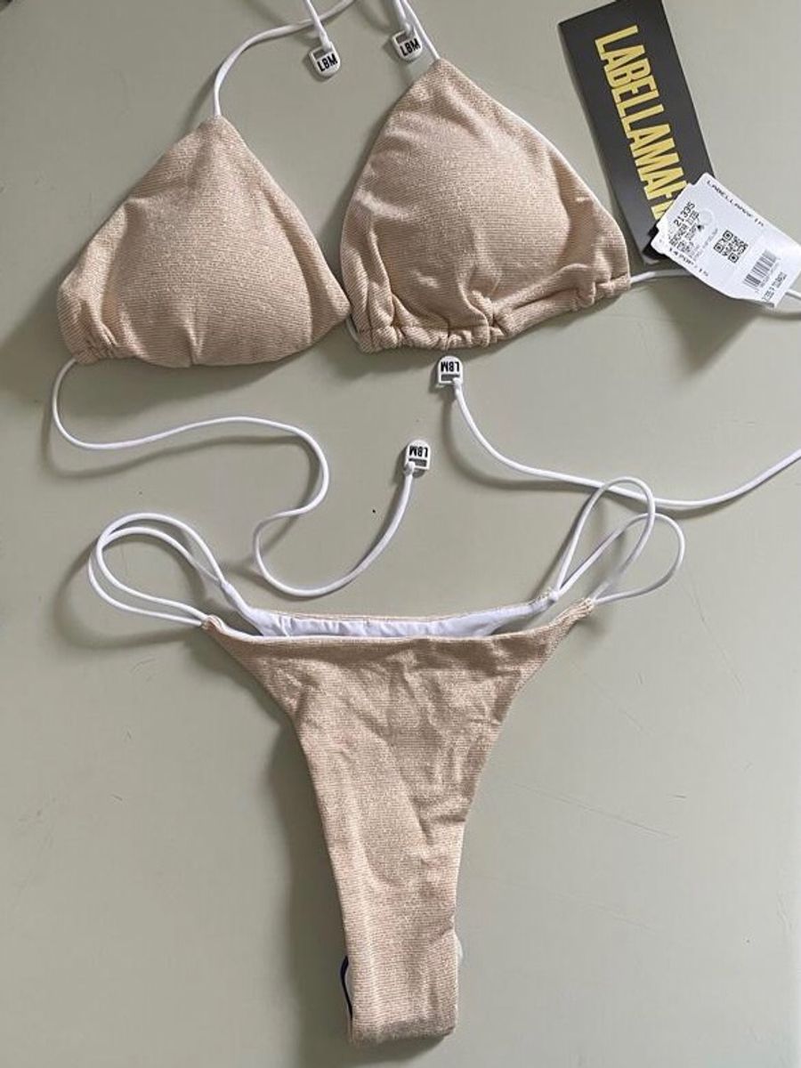Biquíni Labellamafia Dourado Novo P | Moda Praia Feminina Labellamafia ...