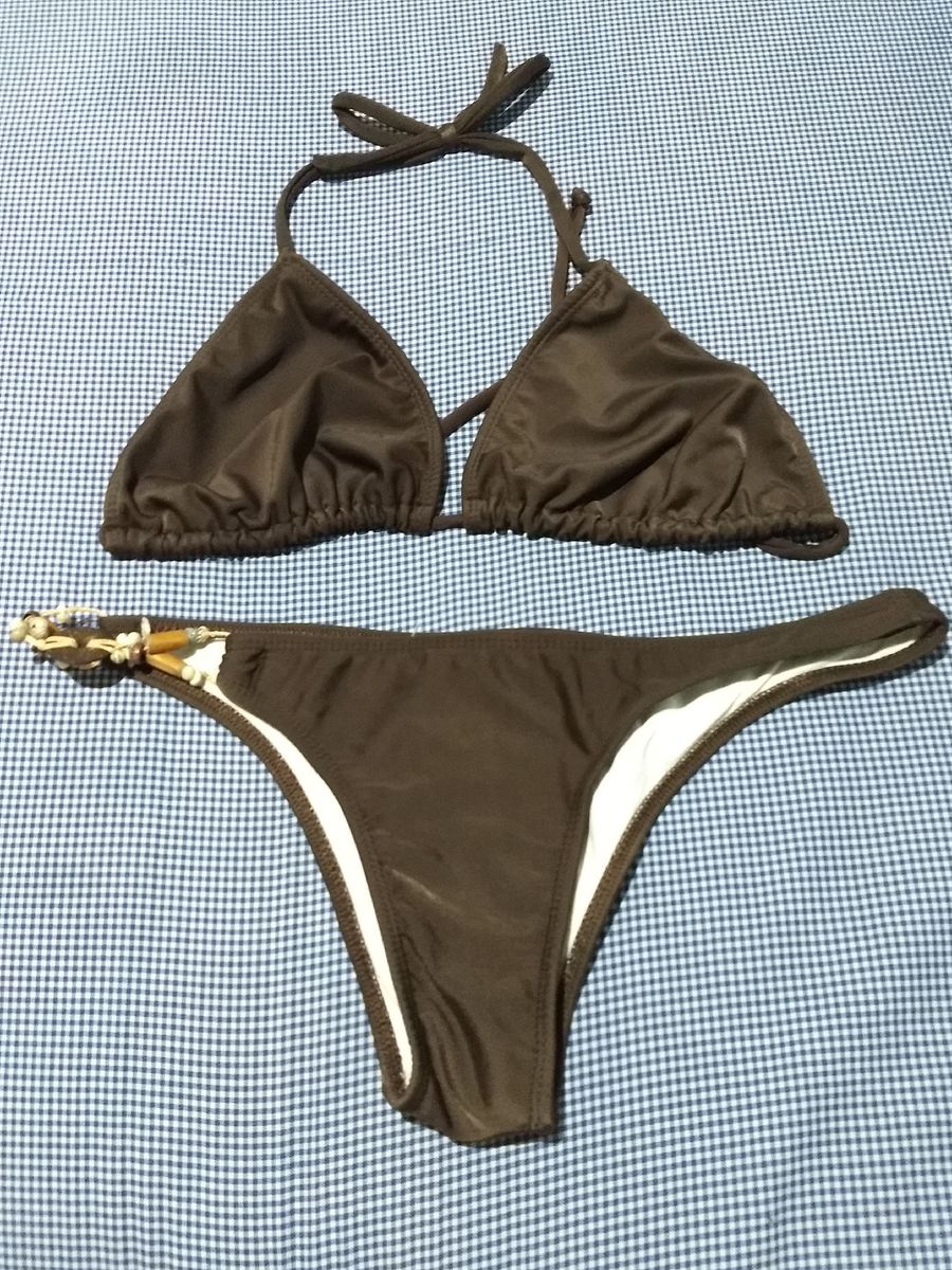 Biquini Marrom | Moda Praia Feminina Ana Fernandez Usado 31694082 | enjoei