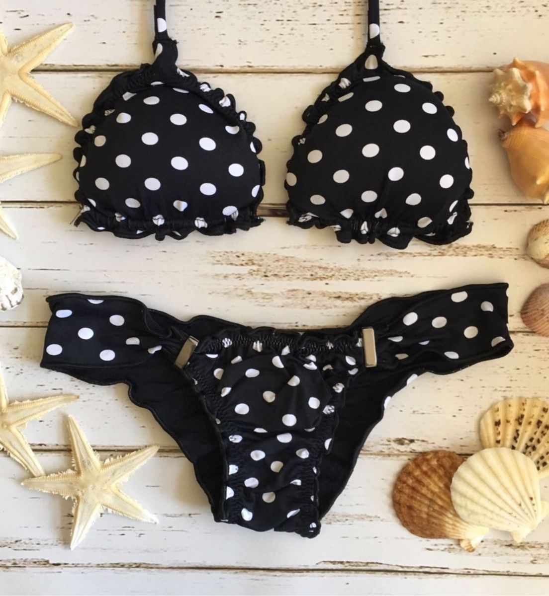 Biquini Ripple Inteiro Poá Preto E Branco G Moda Praia Feminina Befit Store Brazil Del Mar