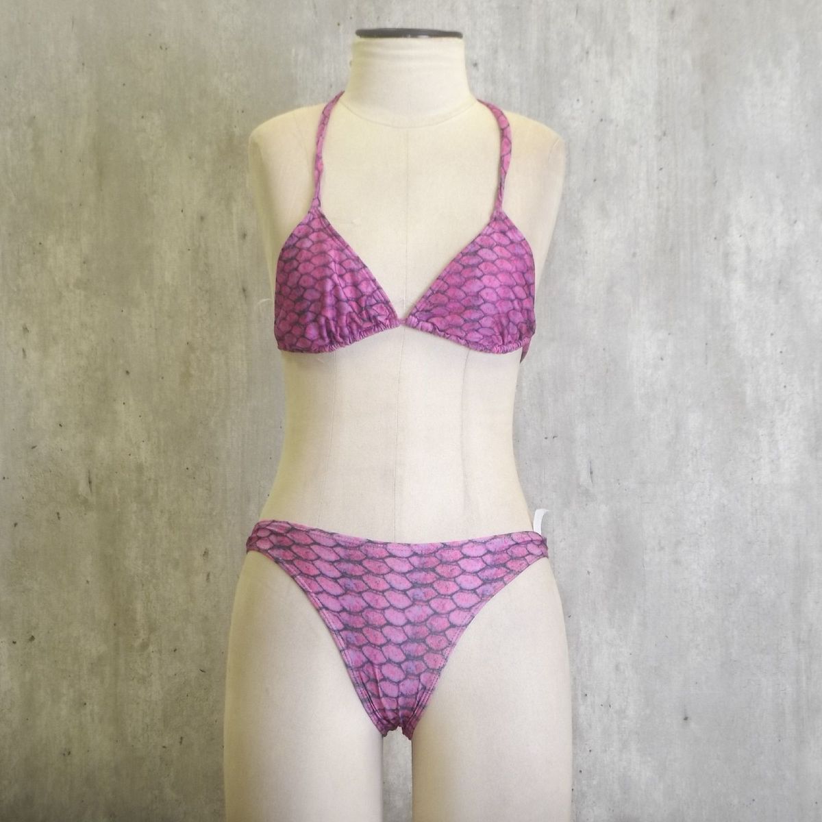 Biquini Roxo E Rosa Ciganinha Moda Praia Feminina Sirenita Nunca