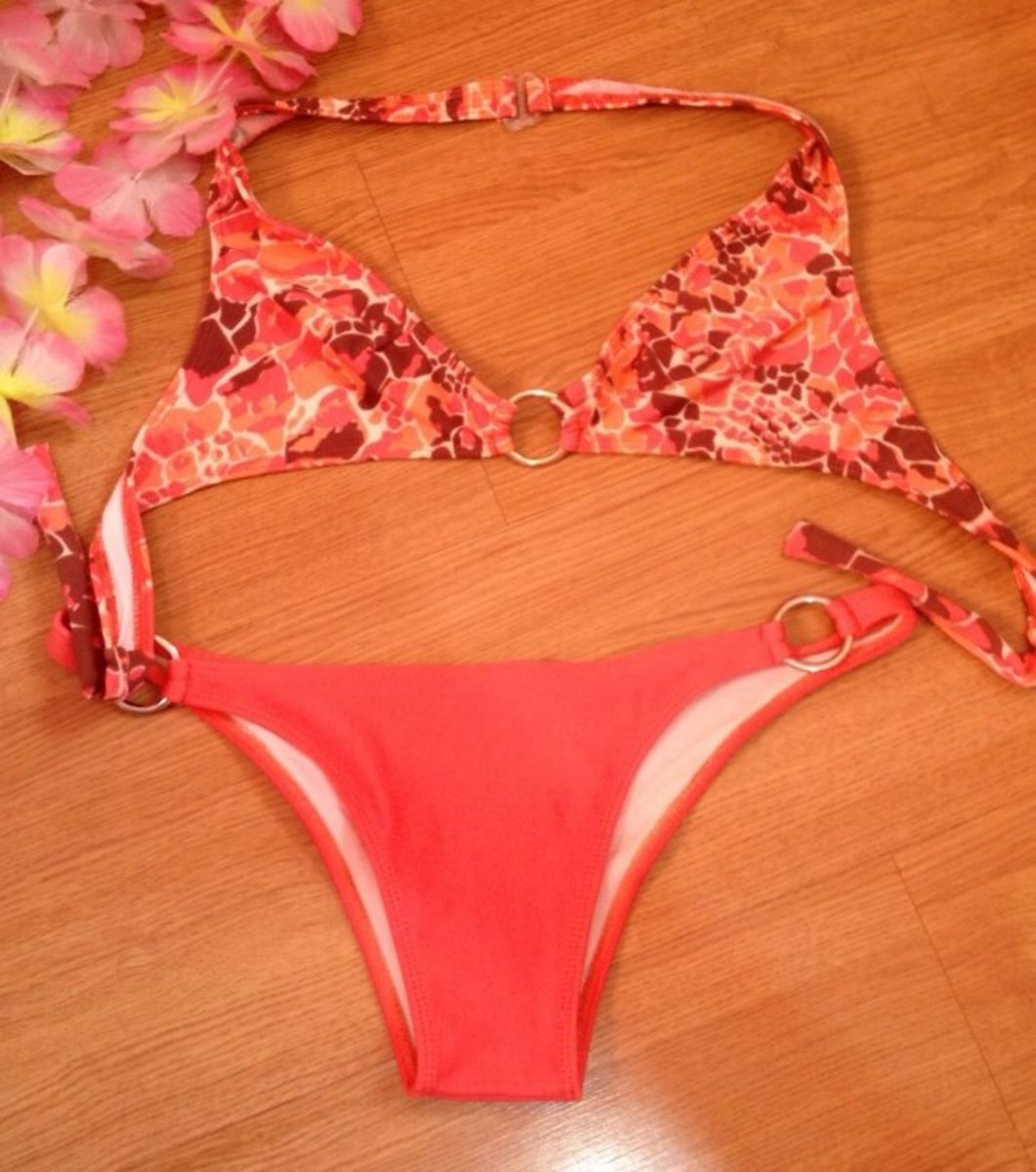 Biquini Salmão Moda Praia Feminina Nunca Usado 12900670 Enjoei