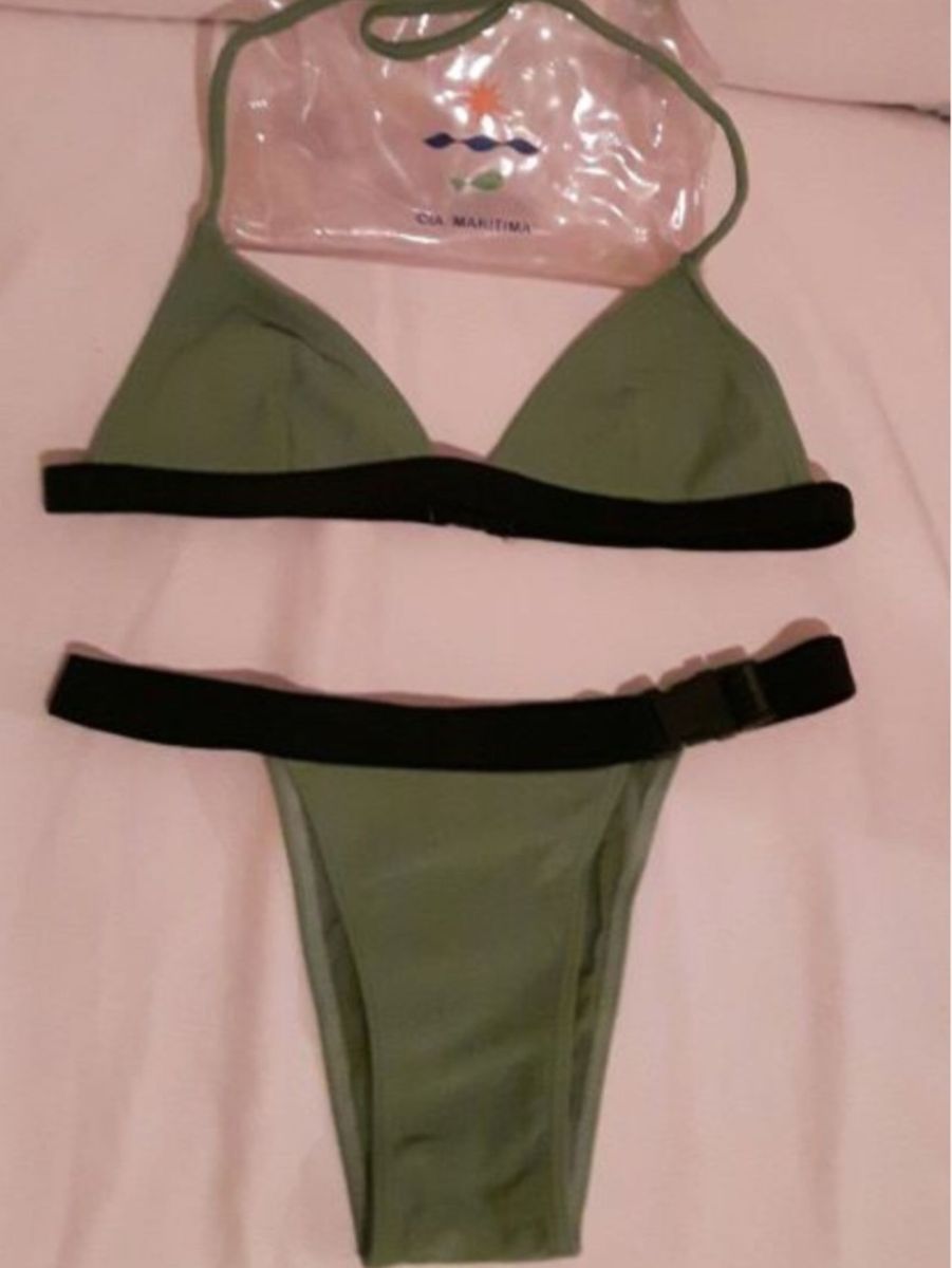 Biquini Verde Militar Cia Marítima Moda Praia Feminina Cia Maritima