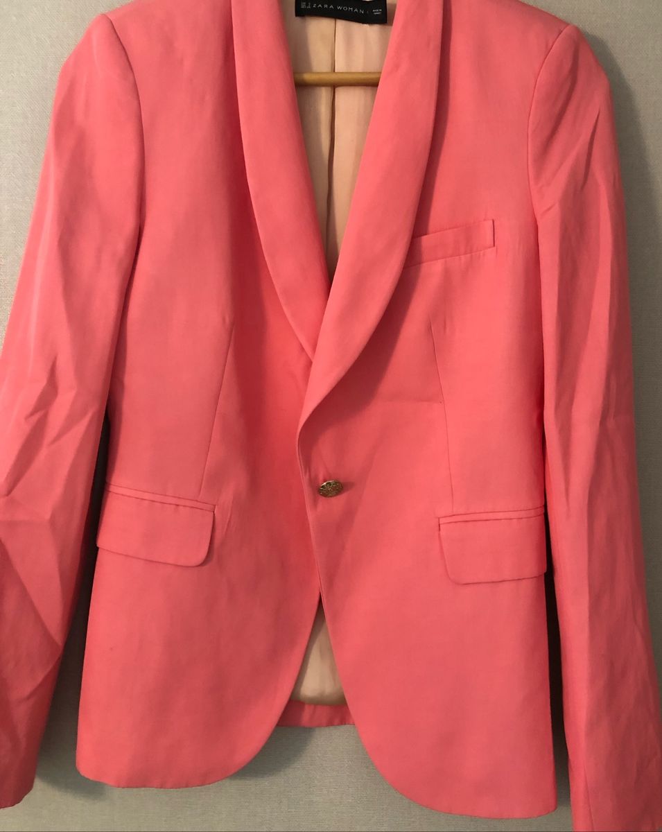 Blaser Cor Goiaba | Terno Feminino Zara Usado 61313943 | enjoei