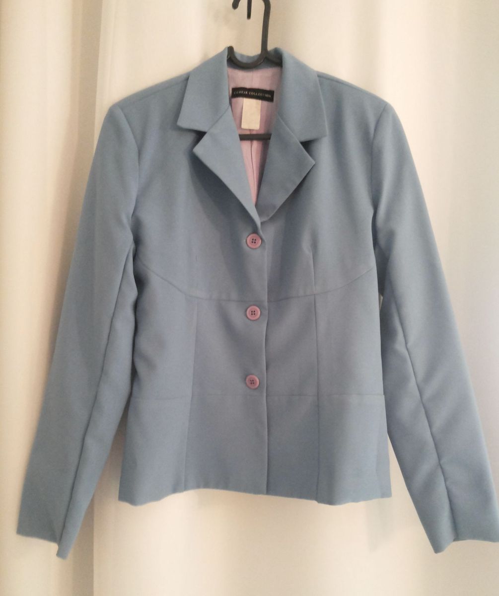 Blazer Azul Claro | Casaco Feminino Cereja Collection Usado 1530501 ...