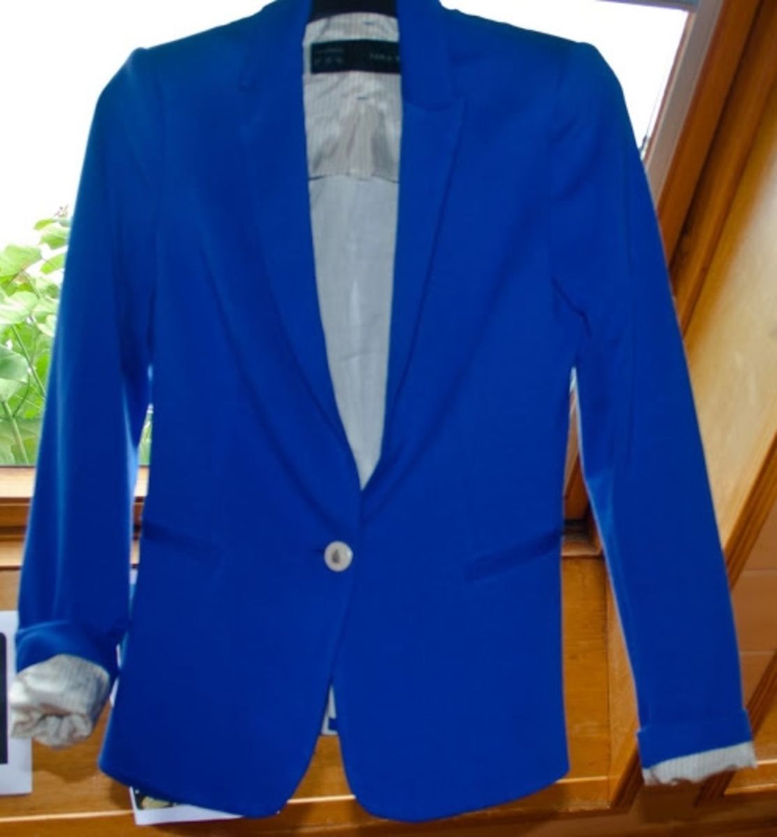 Blazer Azul Klein Zara | Casaco Feminino Zara Nunca Usado 971127 | enjoei