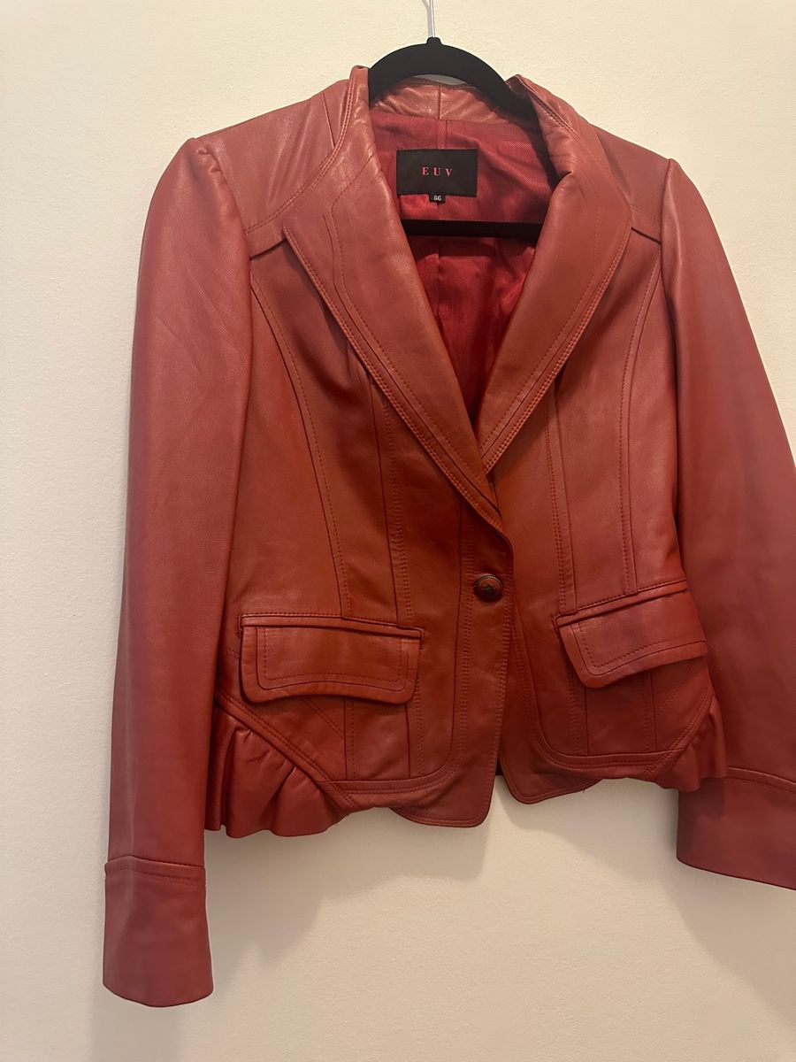 Blazer Couro Fake | Blazer Masculino Euv Usado 89312978 | enjoei