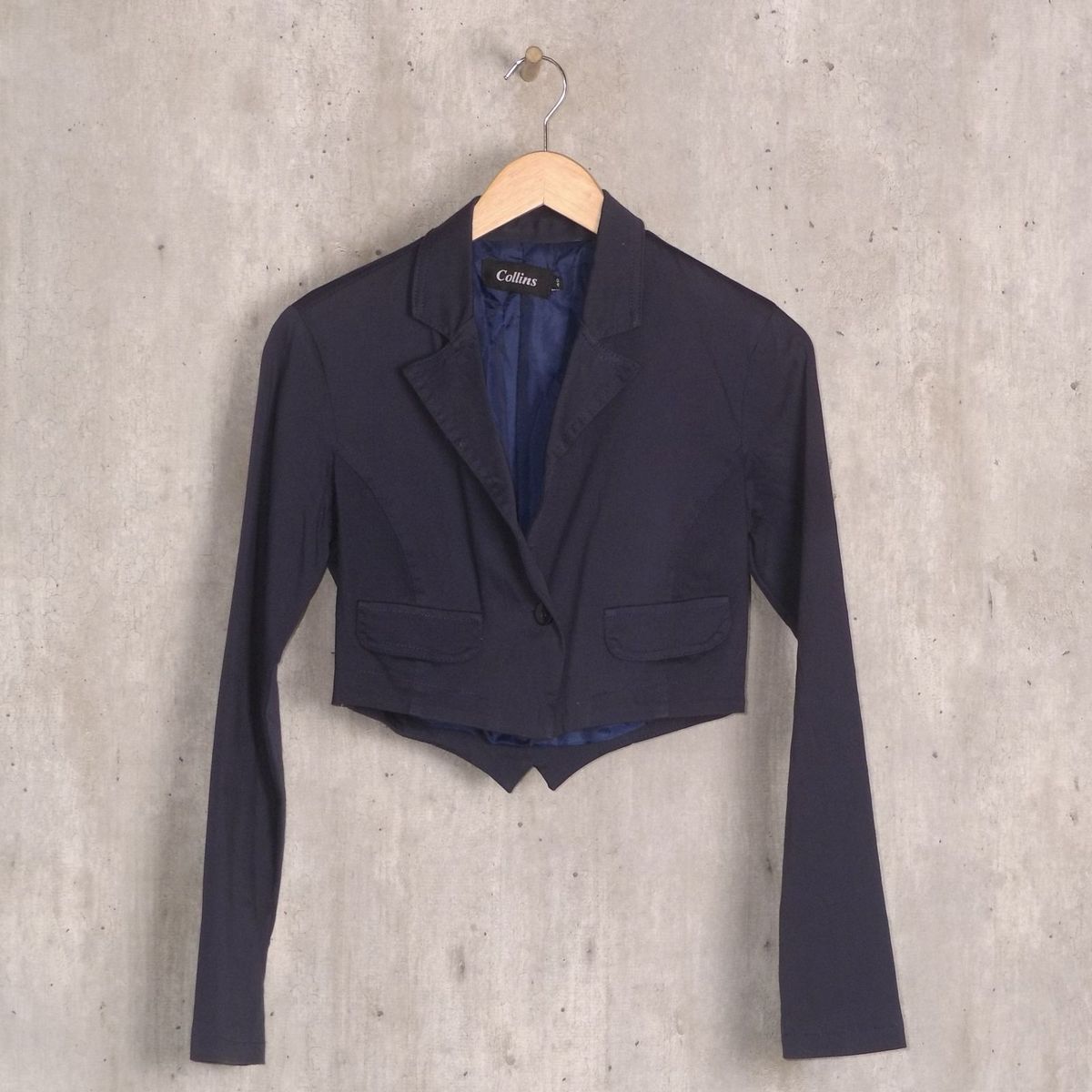 Blazer Curto Azul | Casaco Feminino Collins Usado 31402000 | enjoei
