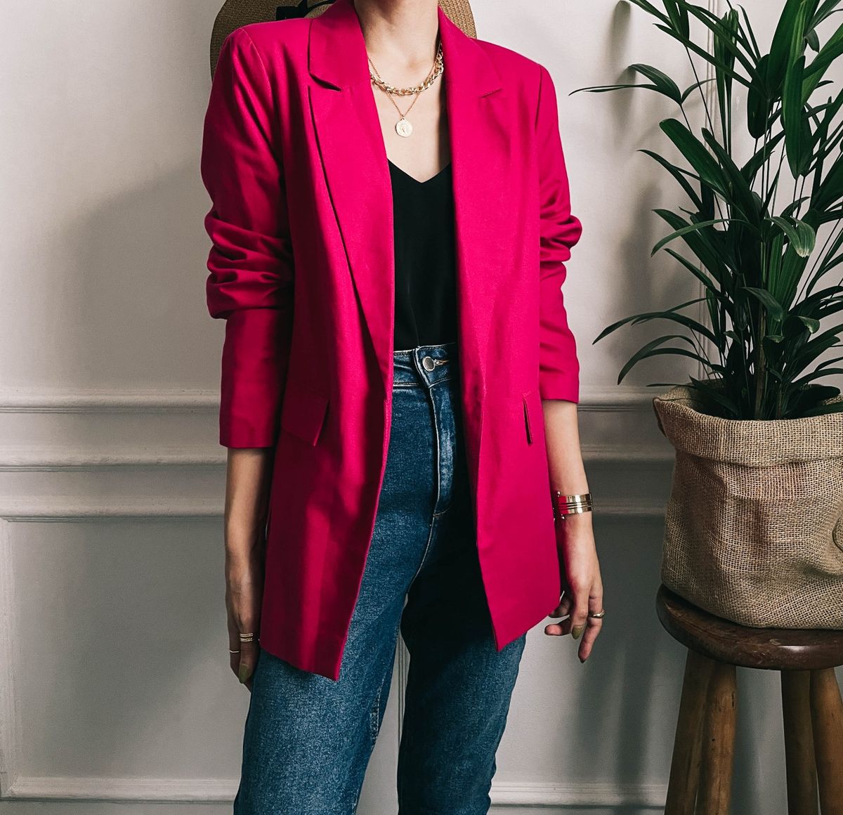 Blazer Elegante e Estruturado Rosa Choque | Casaco Feminino Cortelle ...