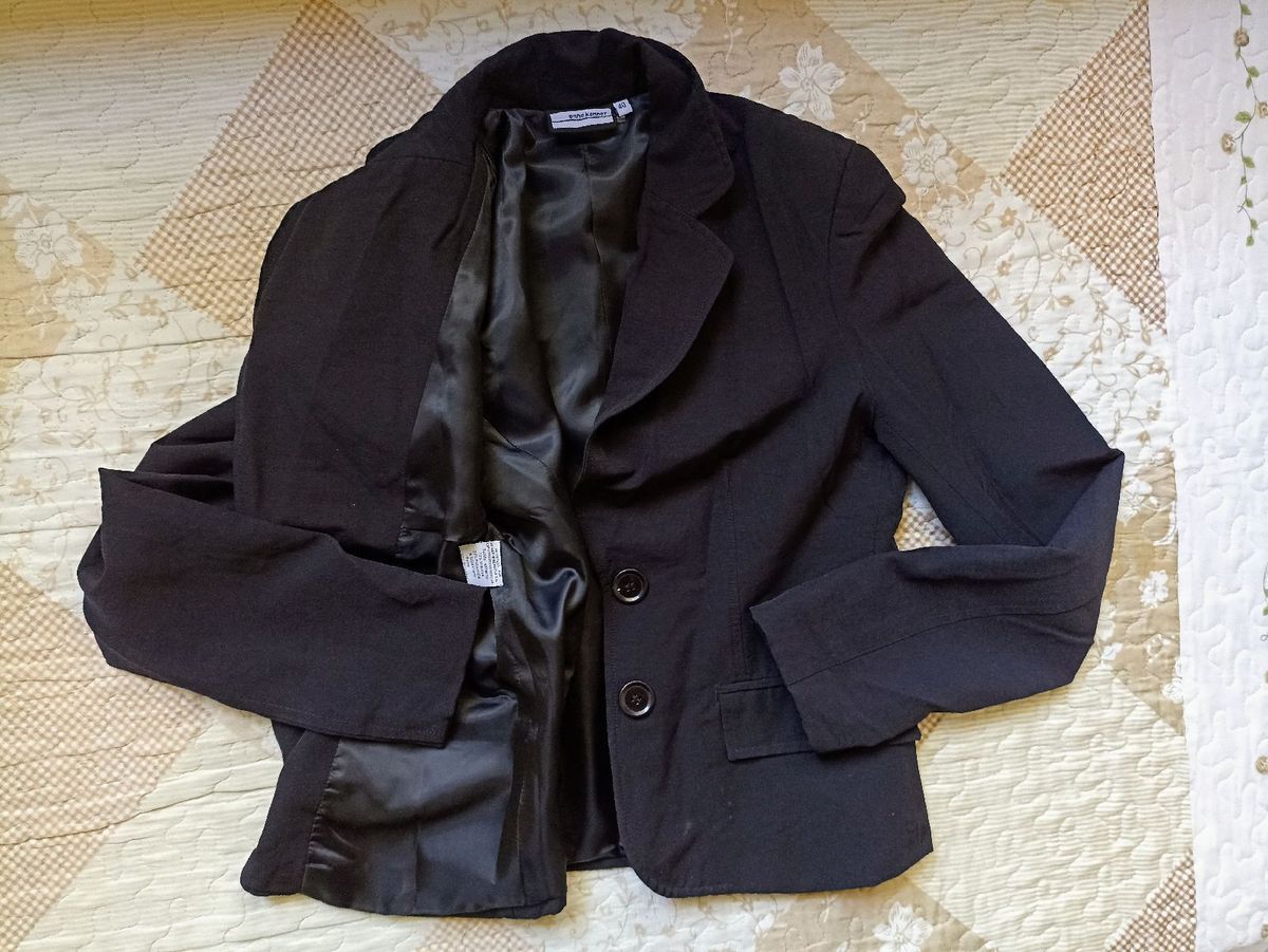Blazer Preto da Marca Anne Kanner | Terno Feminino Anne Kanner Usado ...