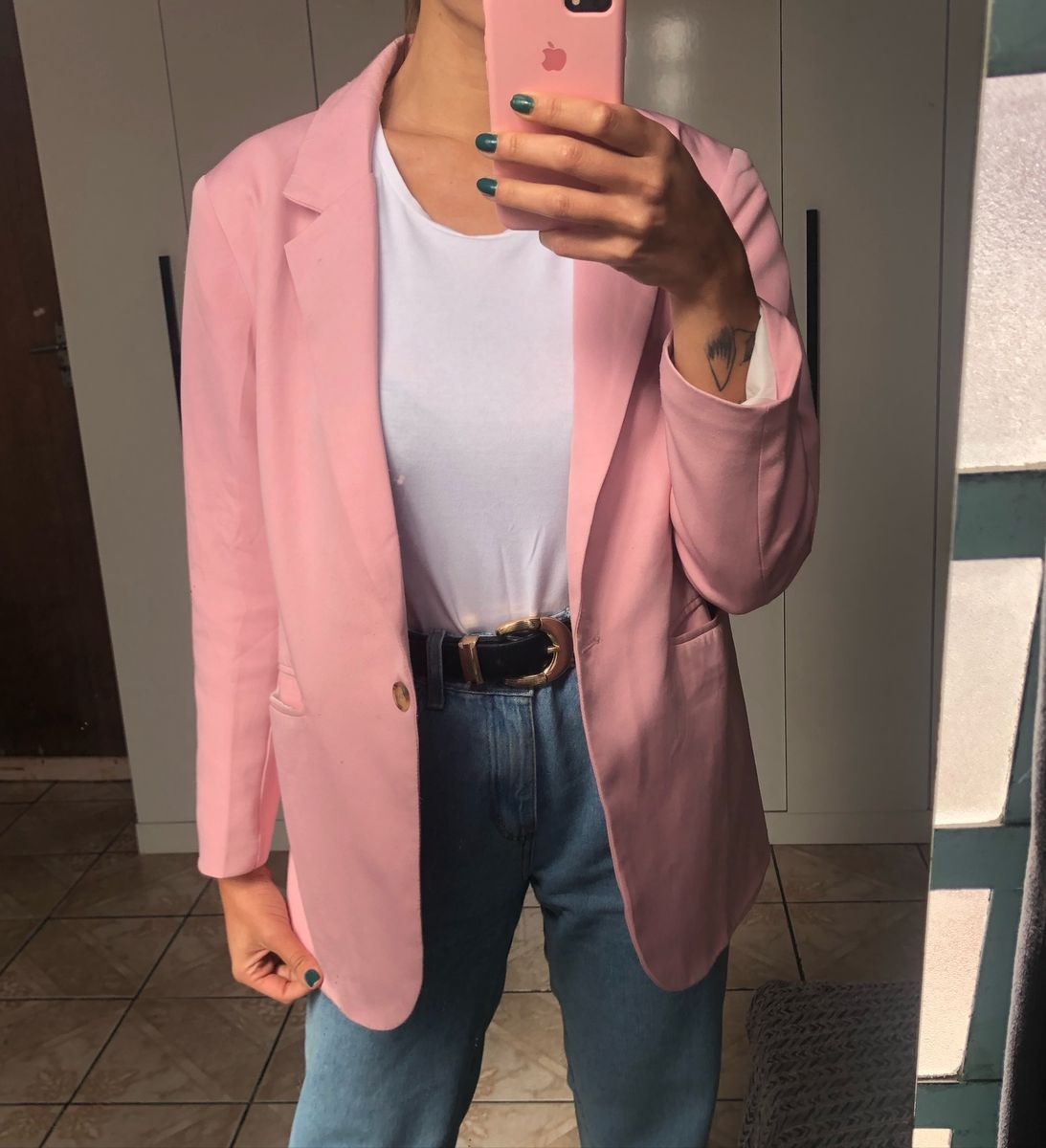 Blazer Rosa Shein | Blazer Masculino Shein Usado 71856220 | enjoei