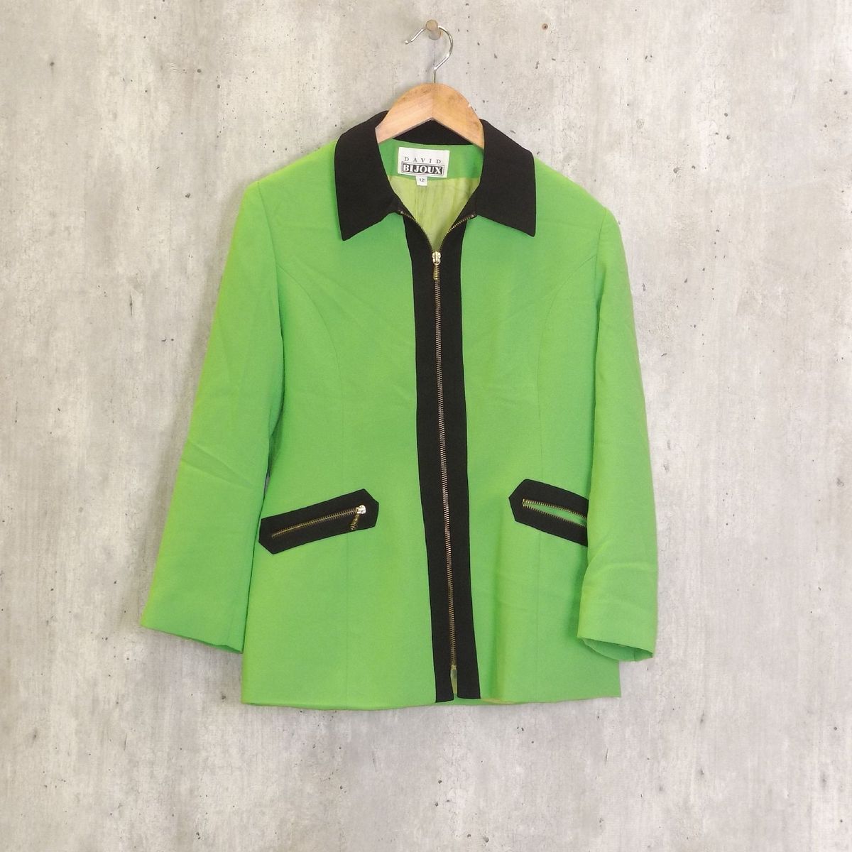 Blazer Verde Zíper David Bijoux | Terno Feminino David Bijoux Usado ...