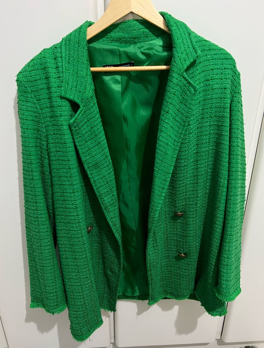 Blazer Zara Verde Casaco Feminino Zara Nunca Usado 74704476 Enjoei