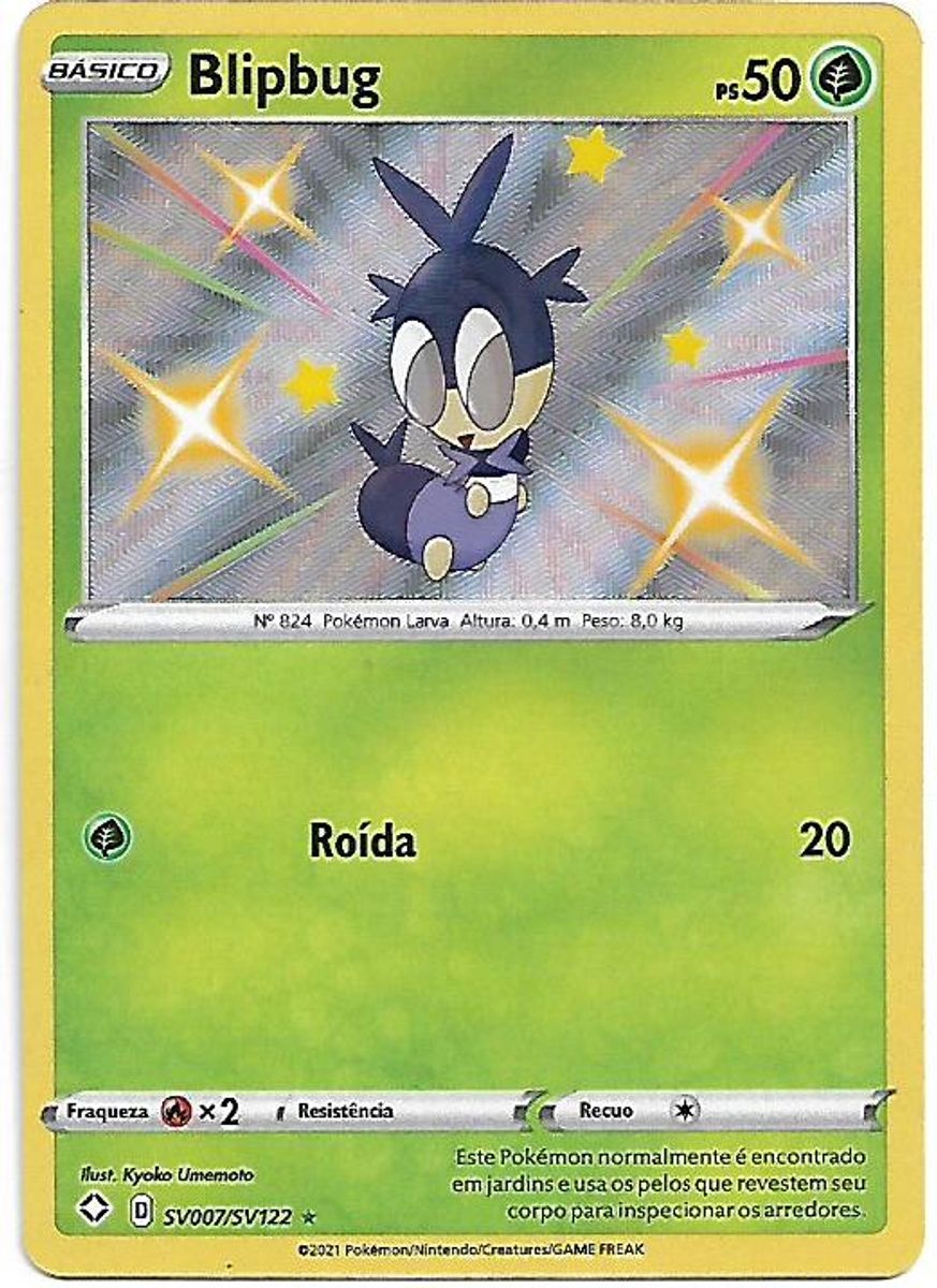 Blipbug Shiny Carta Pokémon Destinos Brilhantes | Jogo de Tabuleiro ...