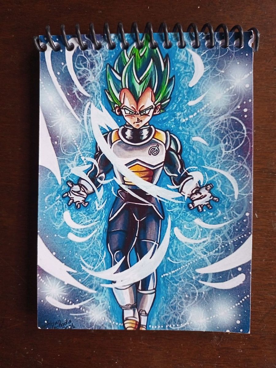Bloco de Notas Vegeta Dragon Ball com 50 Folhas sem Pauta | Item de ...