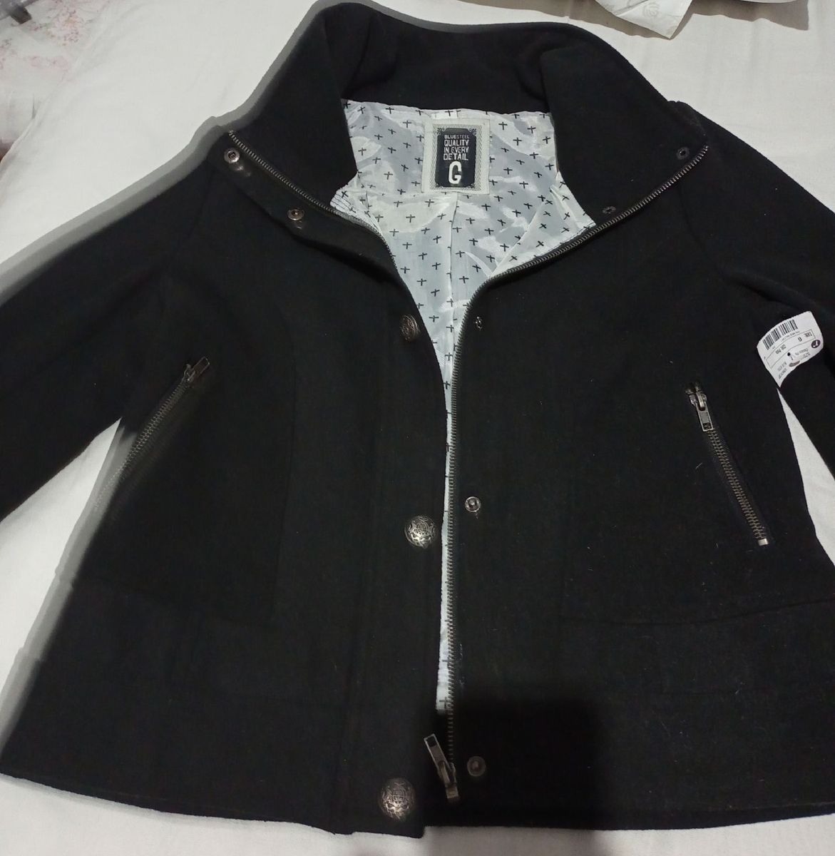 Bluesteel Casaco Modelo Militar Preto Tam G Novo | Casaco Feminino Blue ...
