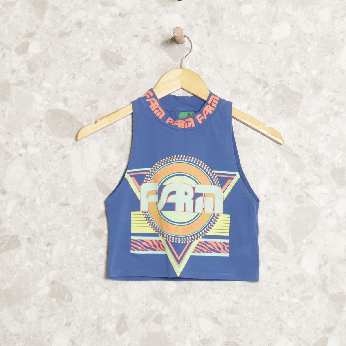 Blusa Azul Farm | Blusa Feminina Farm Usado 116802632 | enjoei