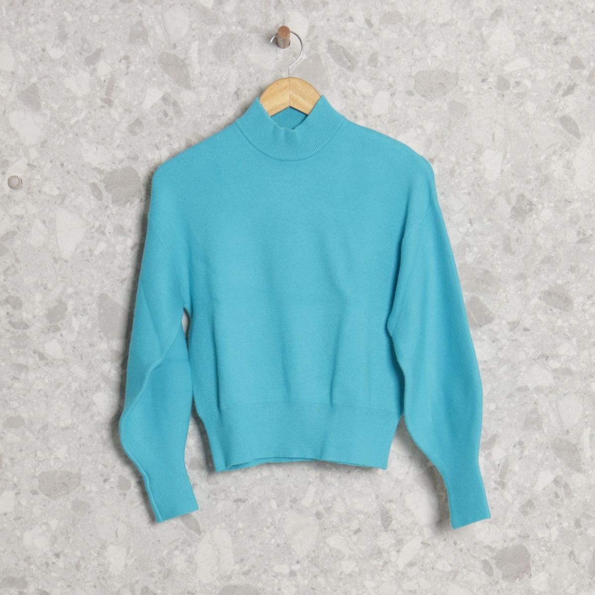 Blusa Azul Turquesa Tricot Shoulder | Blusa Feminina Shoulder Usado ...