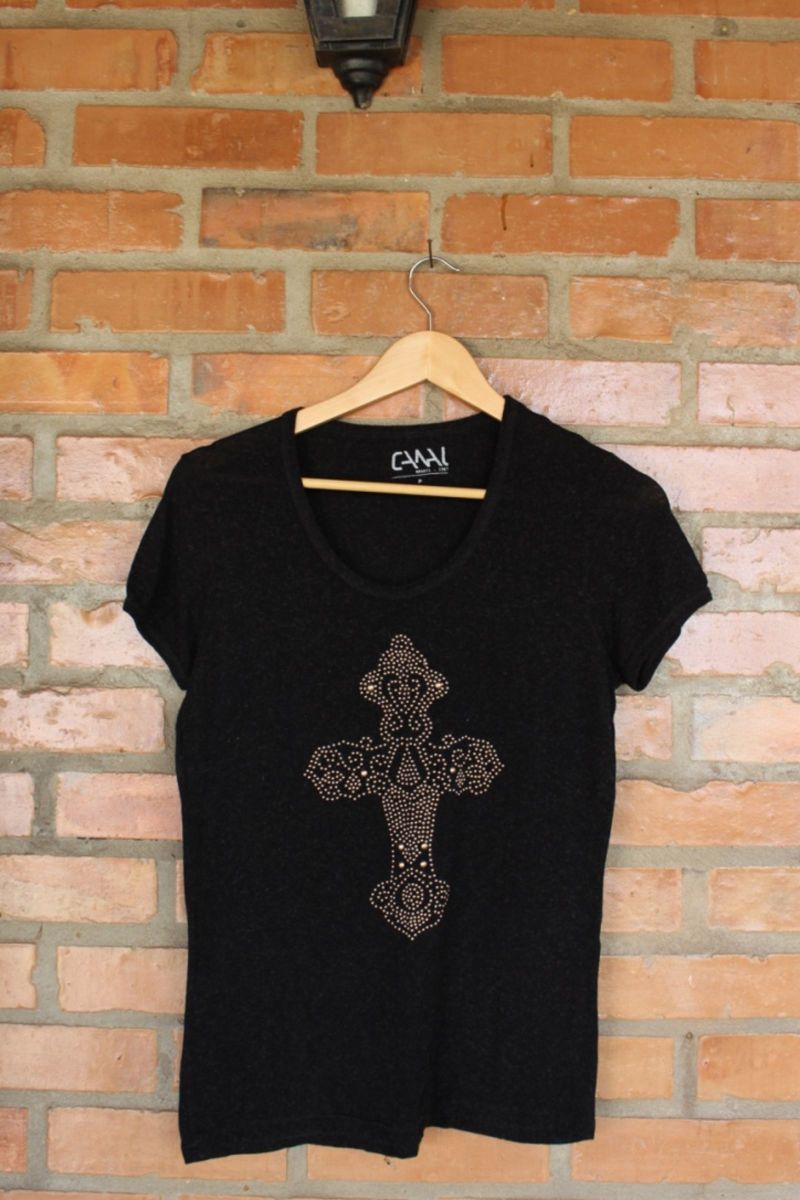 Blusa Cruz Dourada | Blusa Feminina Canal Usado 20542684 | enjoei