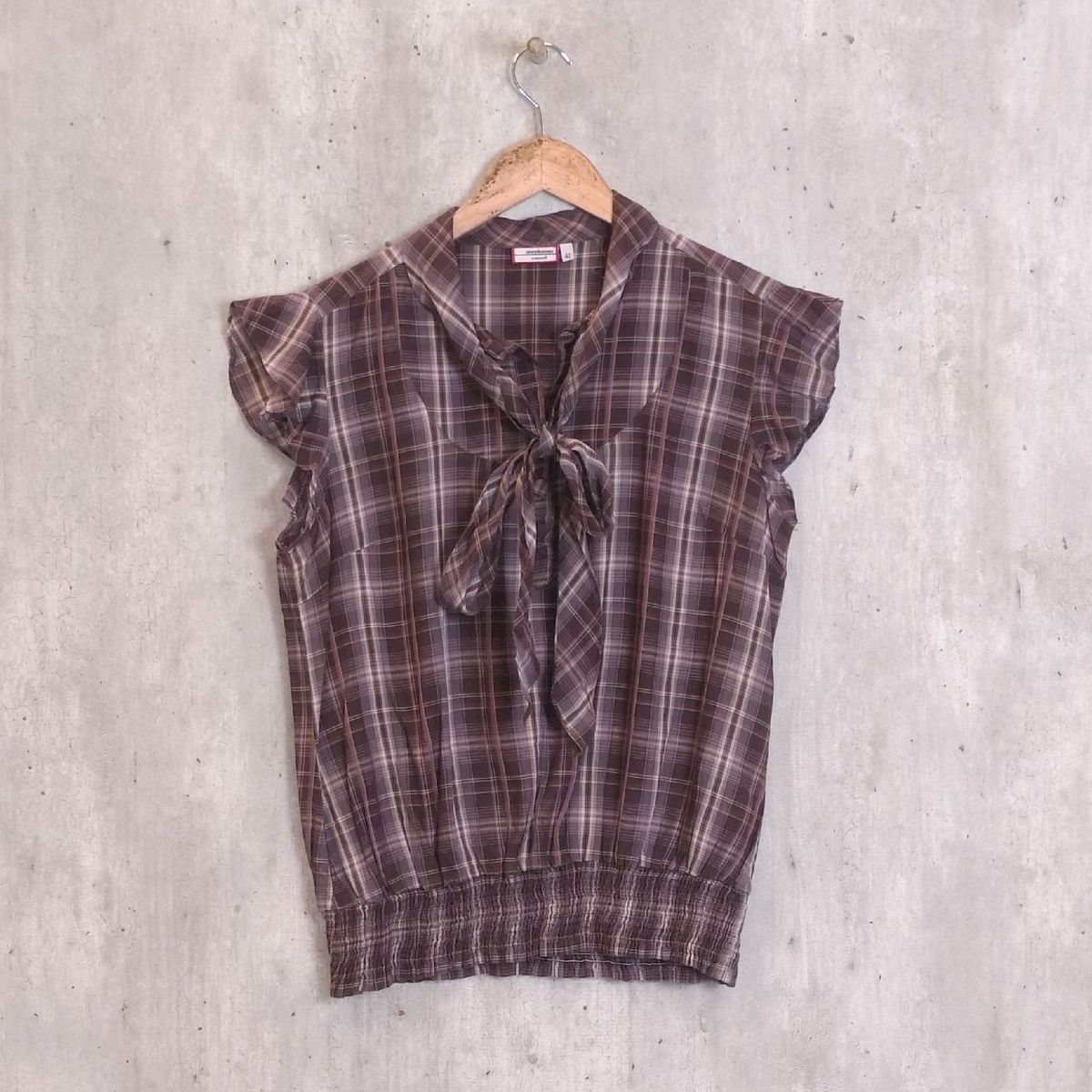 Blusa Roxa Xadrez Anne Kanner | Blusa Feminina Anne Kanner Usado ...