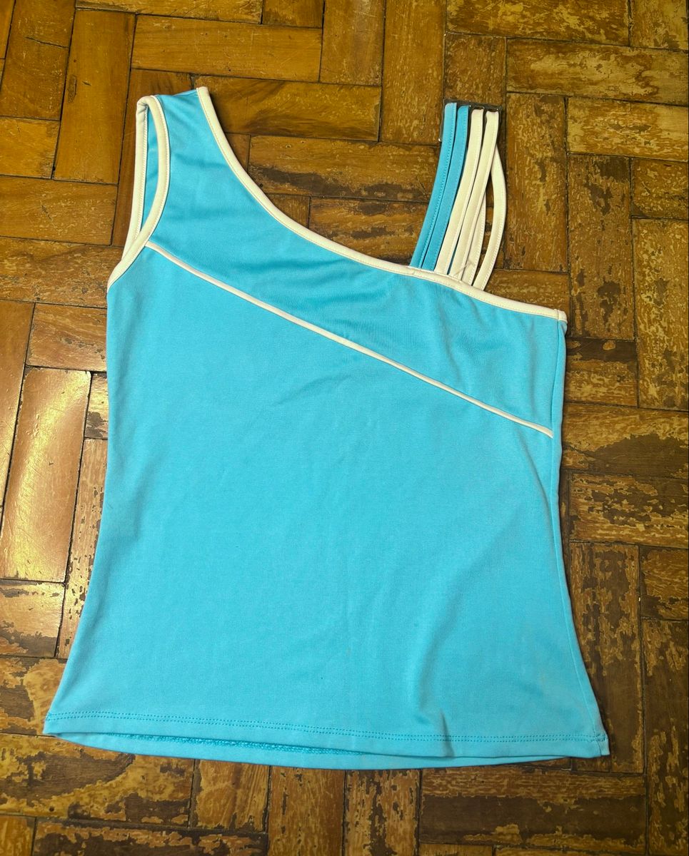 Blusa Um Ombro Só Fivela e Tiras Anos 2000 Y2k | Blusa Feminina Y2k ...