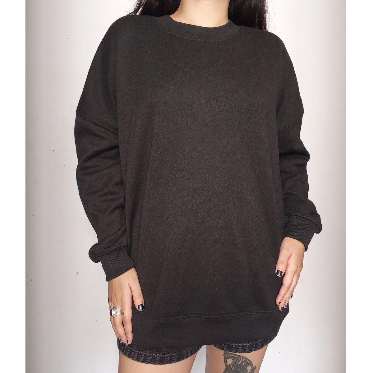 Blusão de Moletom Preto | Blusa Feminina Renner Blue Steel Usado ...