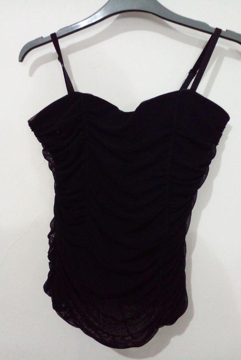 Blusinha Estilo Corpete com Rendas e Bojo Tam P | Blusa Feminina O ...
