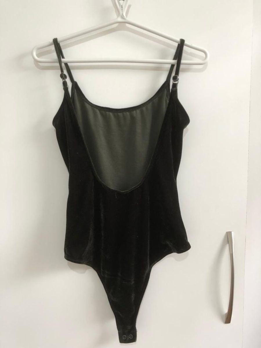 Body Costas Nuas em Veludo | Blusa Feminina Usado 82977817 | enjoei