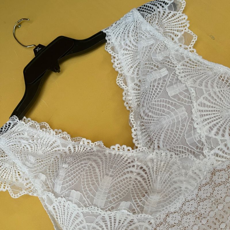 Body De Renda Branca