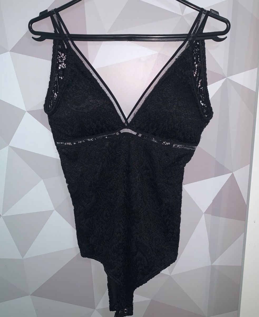 Body Renda Preto com Costas Nuas | Blusa Feminina Just Be Usado ...