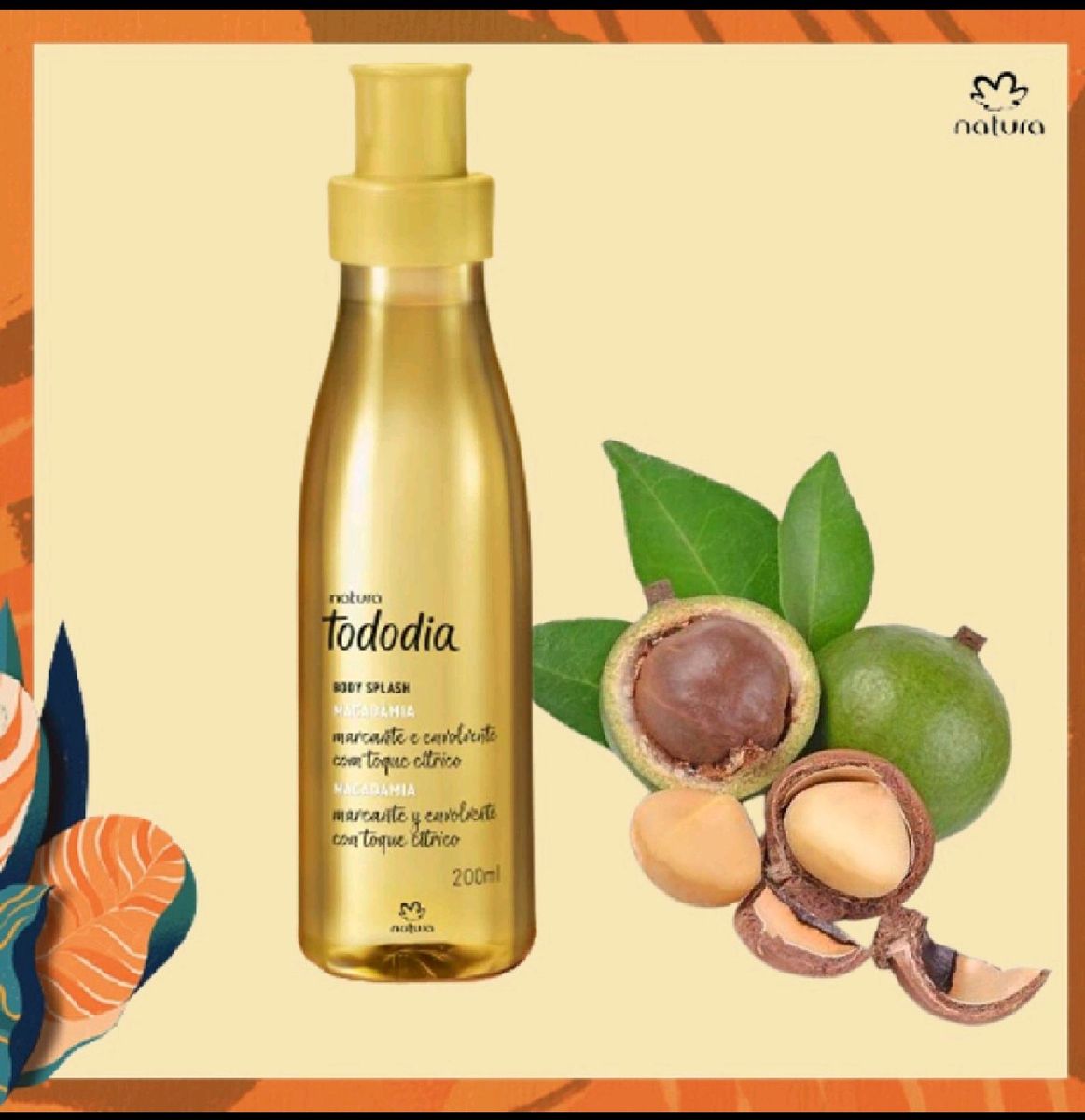 Body Splash Desodorante Colônia Natura Macadâmia | Perfume Feminino ...