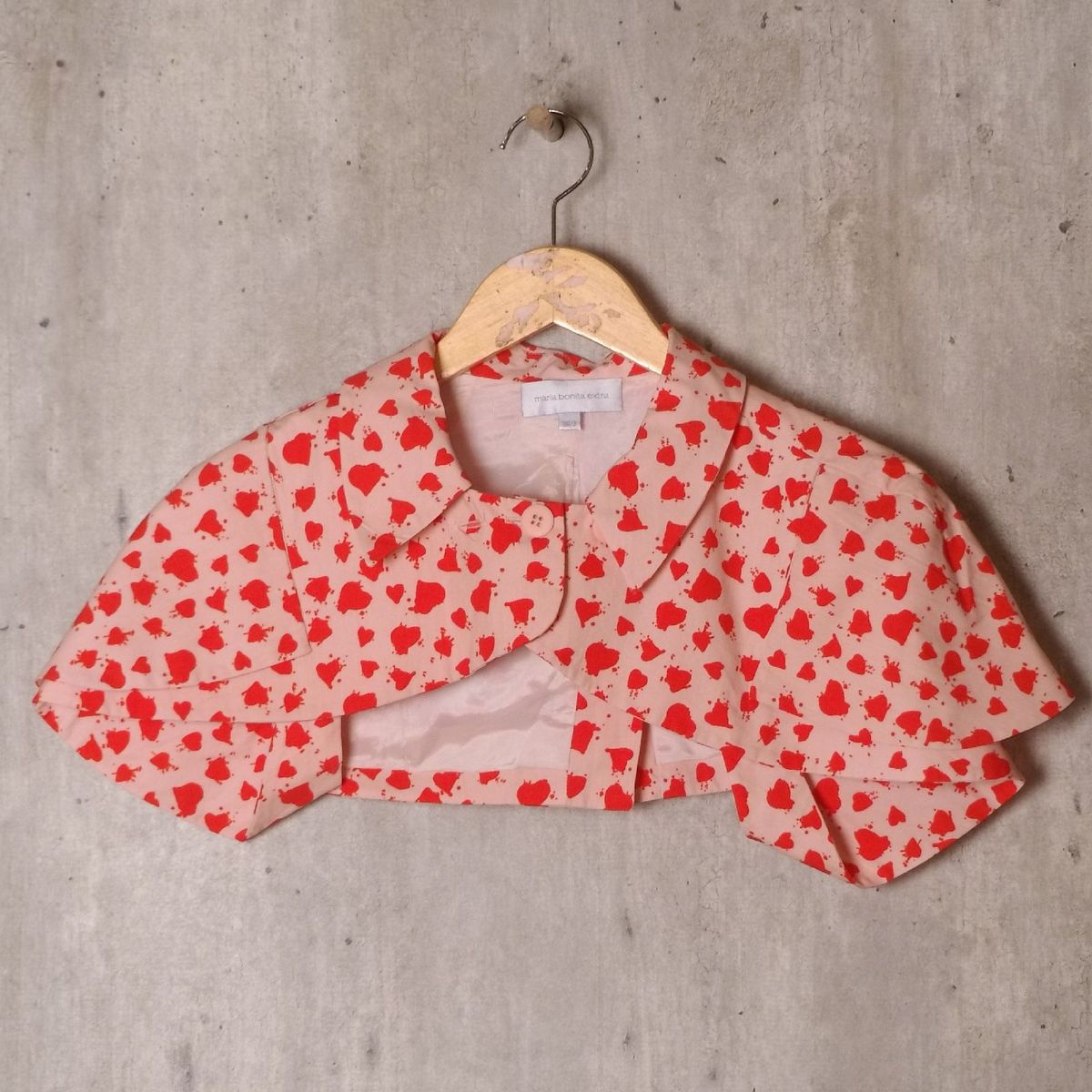 Bolero Rosa Estampado Maria Bonita Extra | Casaco Feminino Maria Bonita ...