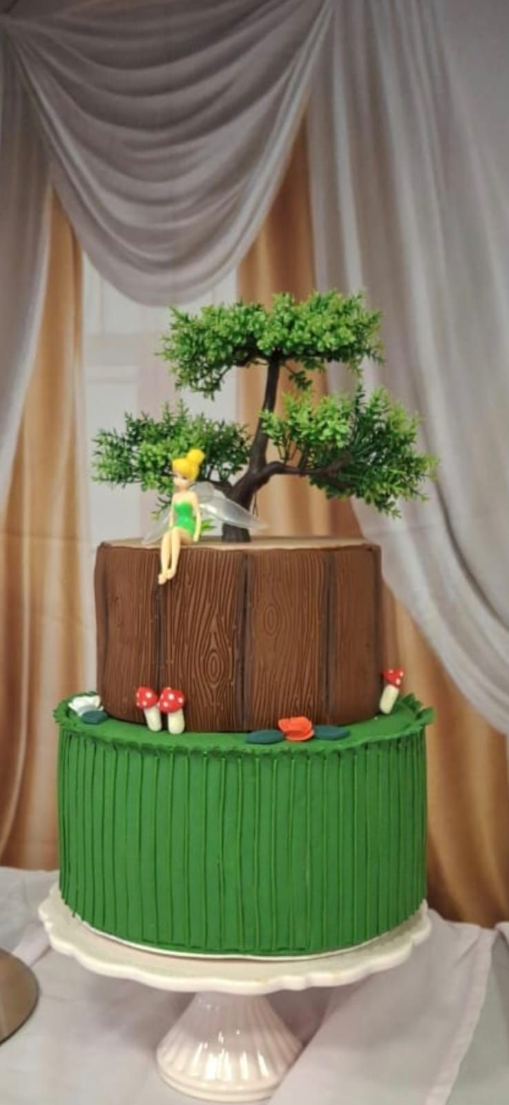 Bolo Fake e Decoração Tinker Bell Sininho | Item de Decoração Tinker ...