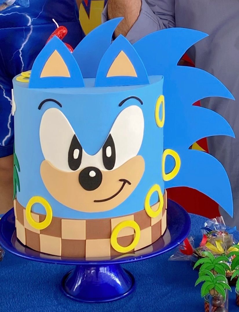 Bolo Fake Sonic em Eva | Item Infantil Usado 78815399 | enjoei