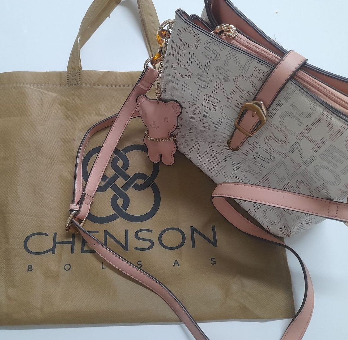 Bolsa Chenson Original com Ursinho e Bag | Clutch Feminina Chenson ...