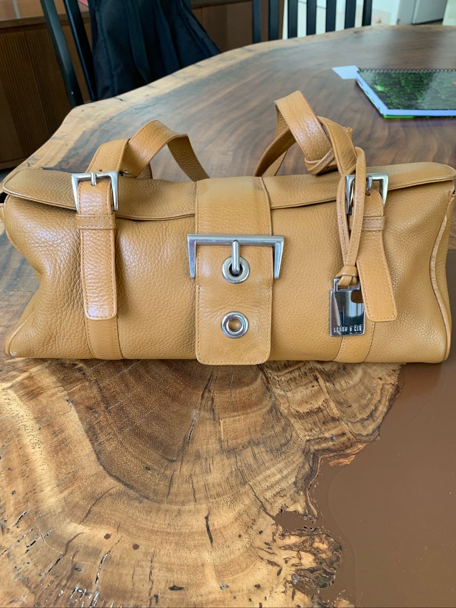 Bolsa Couro Lenny e Cia Caramelo | Bolsa de Ombro Feminina Lenny E Cia Usado 75699164 | enjoei