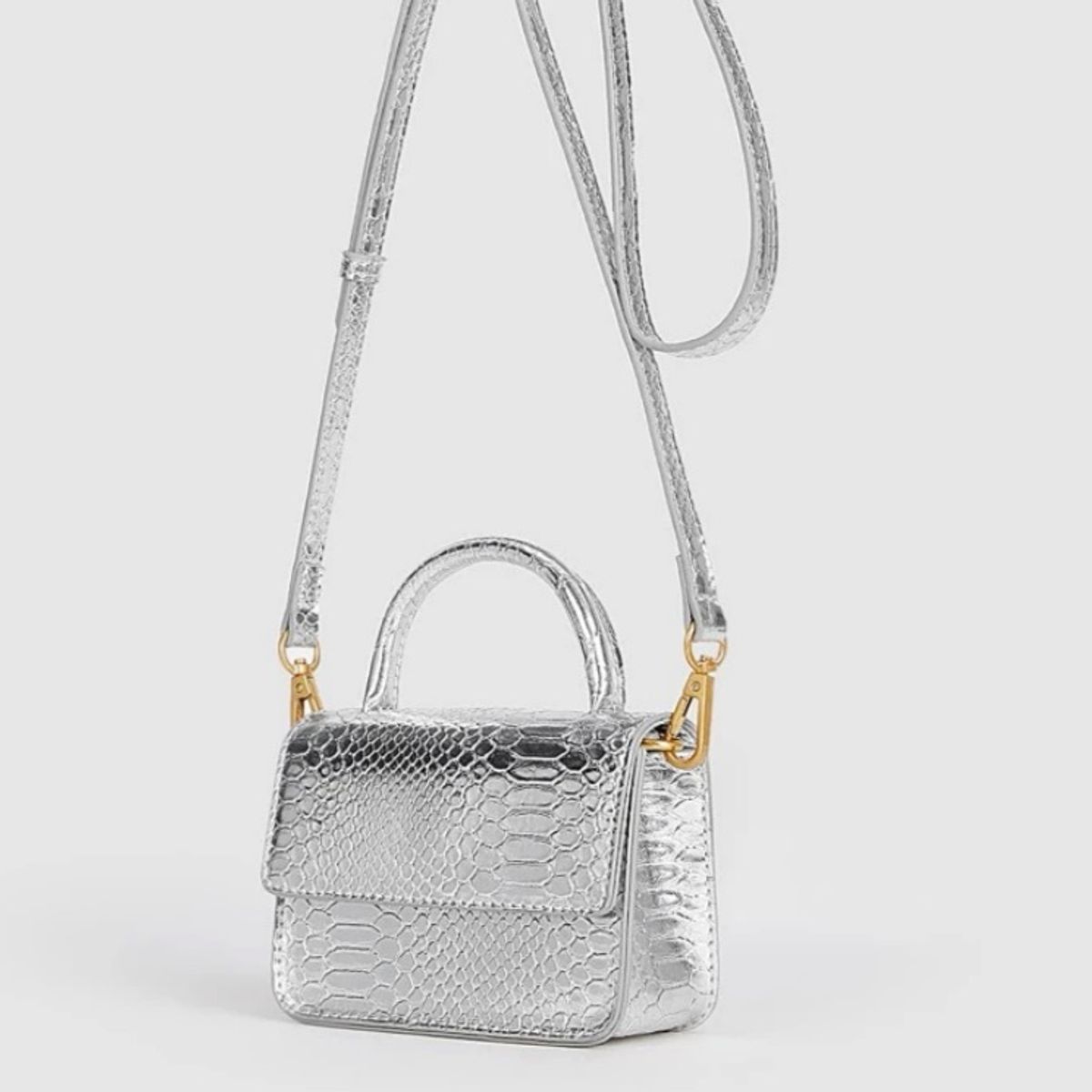 Bolsa Crossbody Prateada | Bolsa de Ombro Feminina Shein Nunca Usado ...