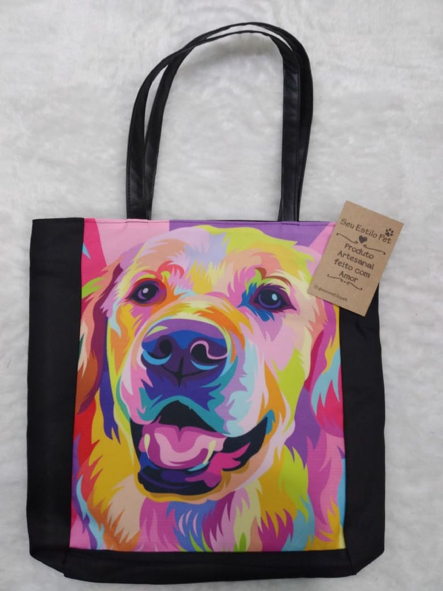 Bolsa Ecobag Cachorro Golden Retriever | Item p/ Pet Seu Estilo Pet Nunca Usado 52105279 | enjoei