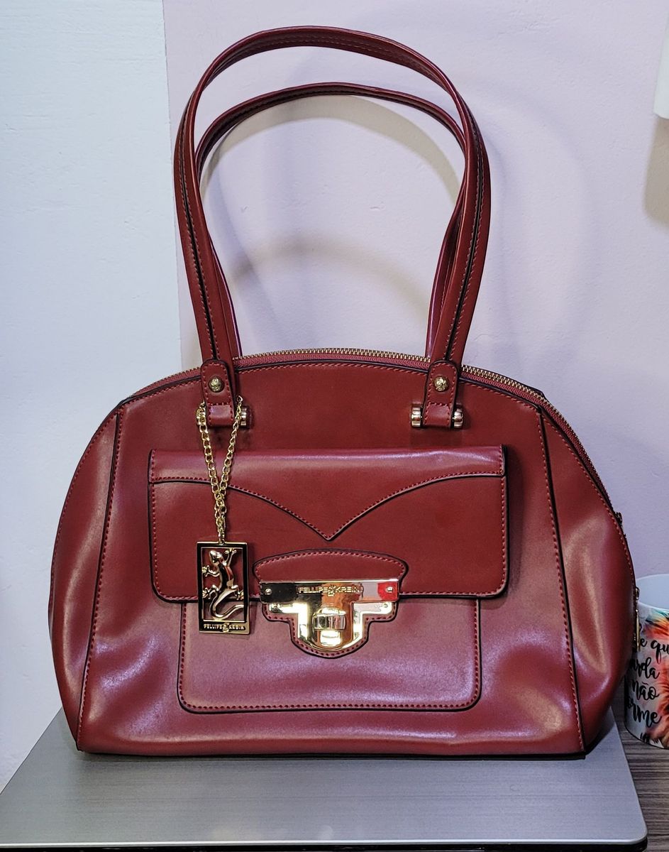 Bolsa Estruturada Original | Bolsa de Ombro Feminina Fellipe Krein Nunca Usado 77046181 | enjoei
