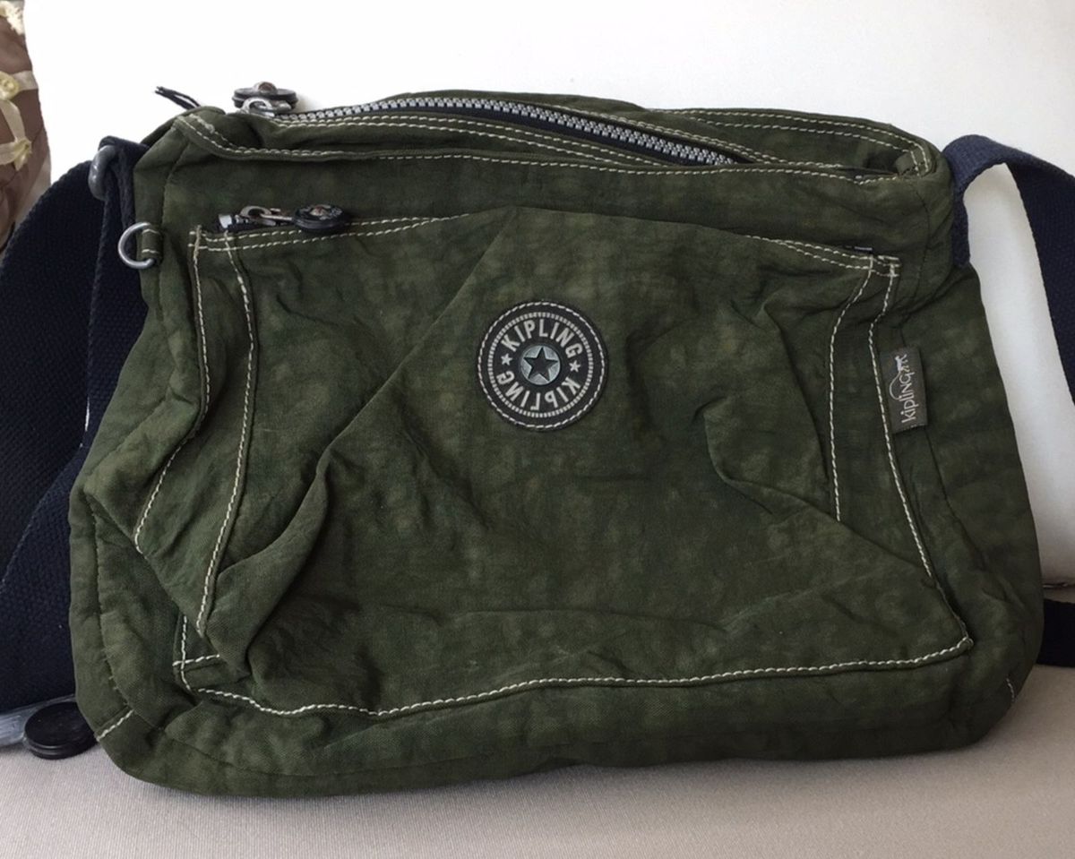 Bolsa Kipling Verde Militar | Bolsa de Ombro Feminina Kipling Usado ...