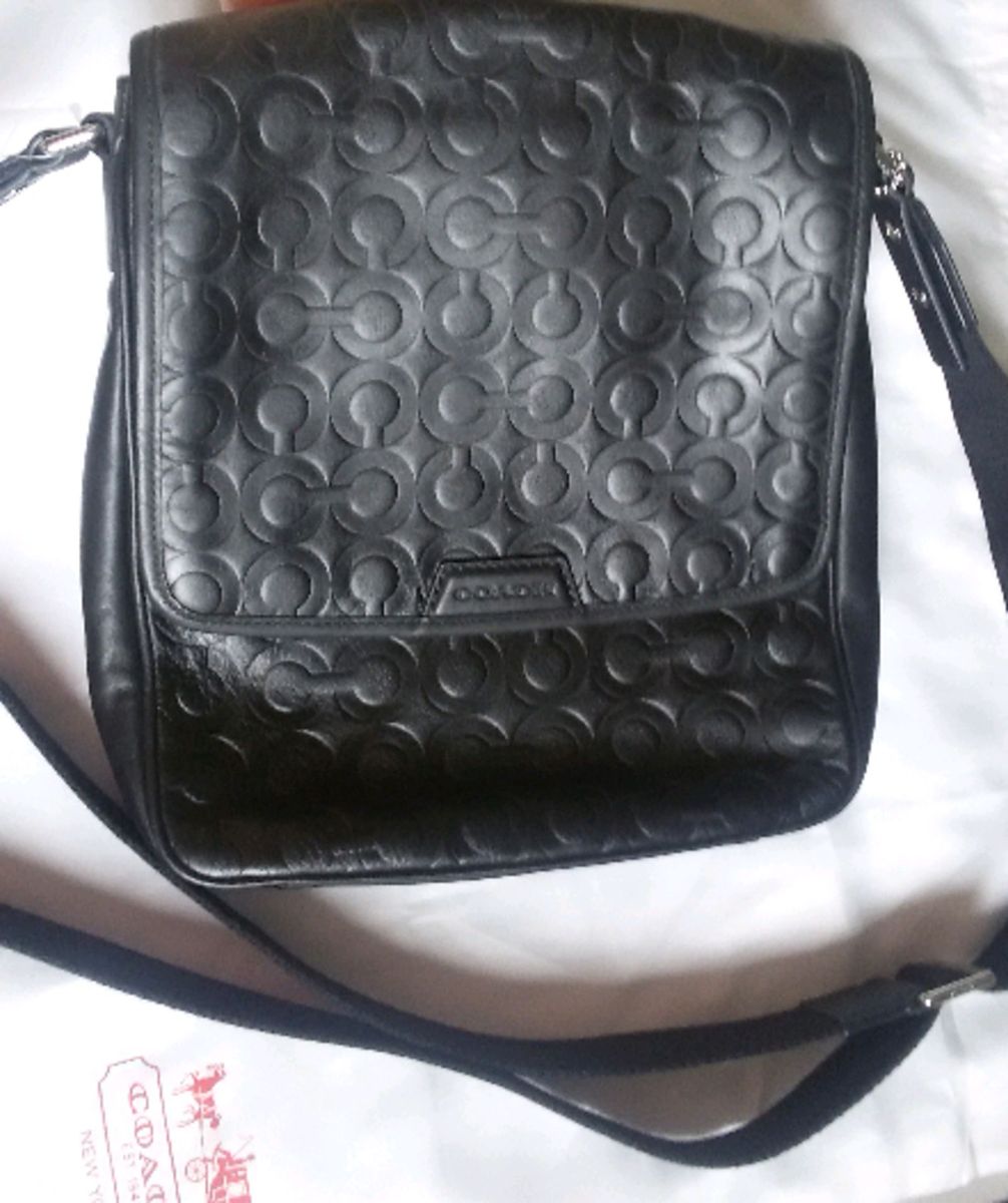 Bolsa Lateral Couro Coach Ny | Bolsa Masculina Coach New York Nunca ...