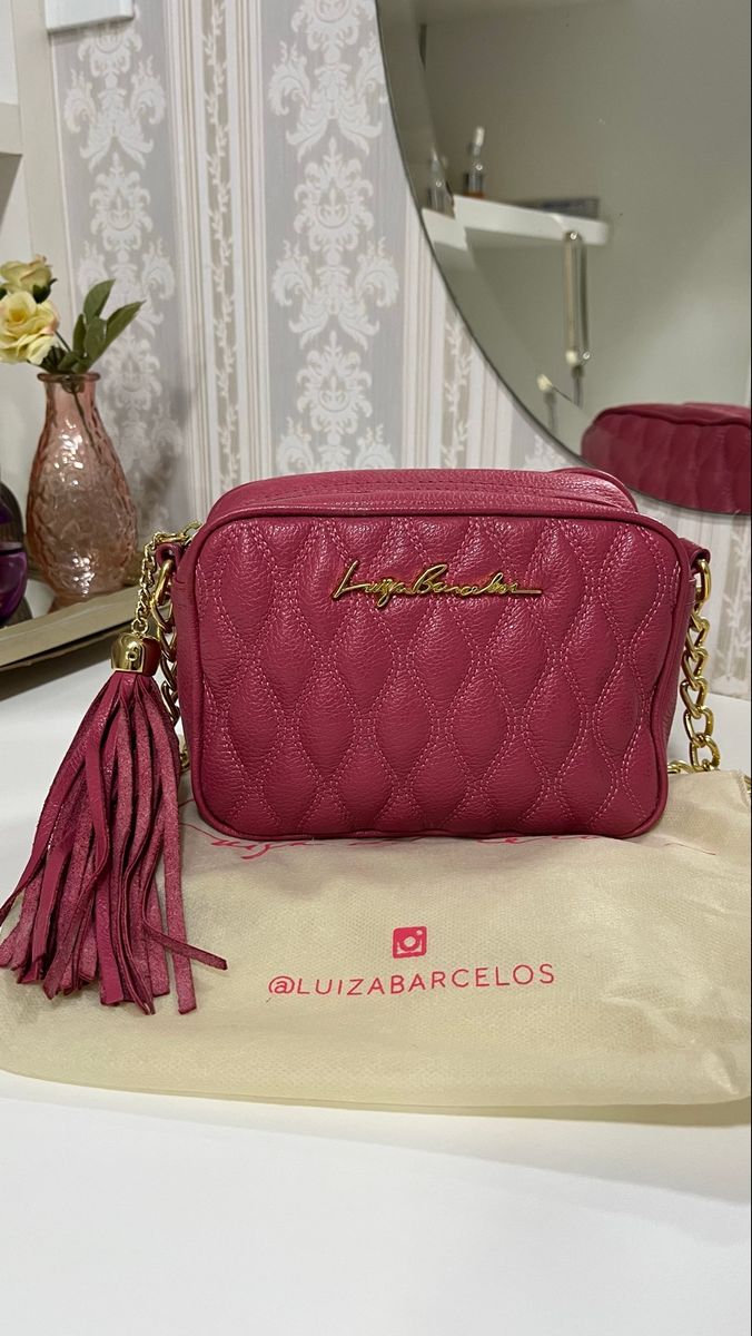 Bolsa Luiza Barcelos Rosa | Clutch Feminina Luiza Barcelos Usado ...