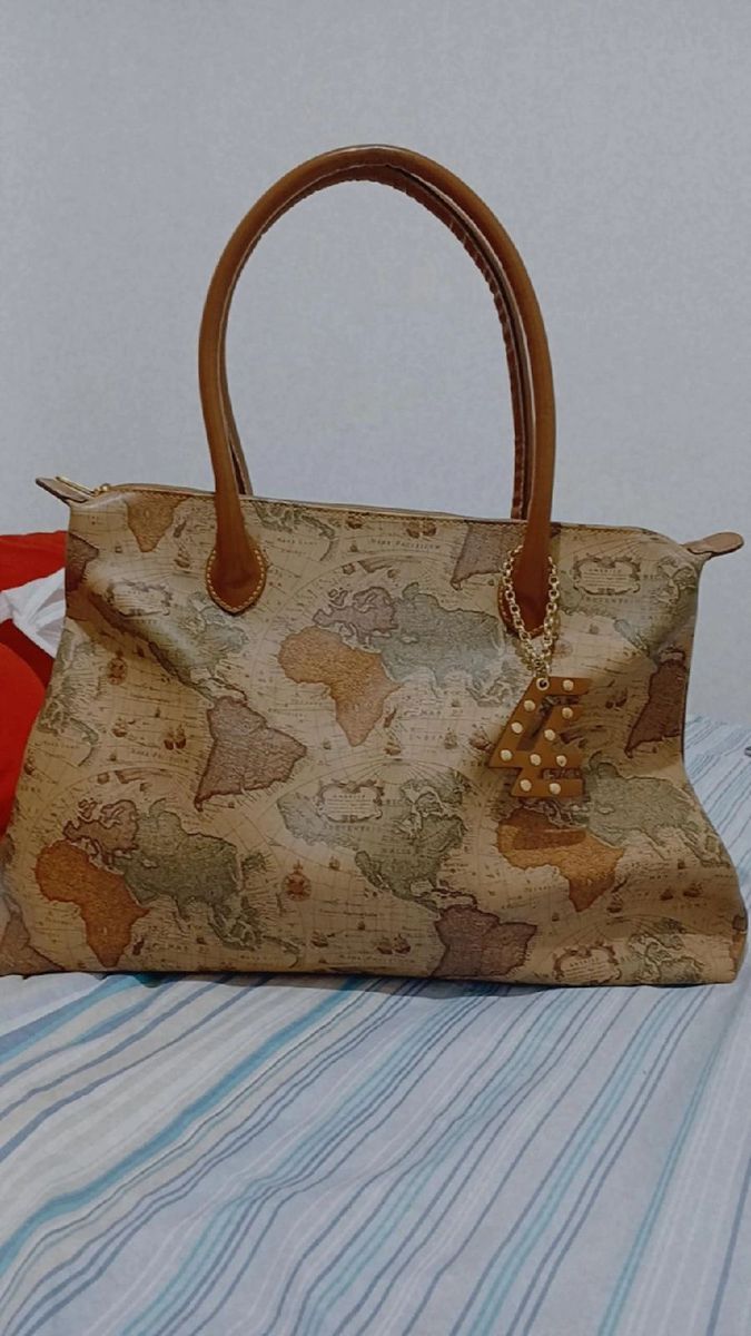 Bolsa Mapa Mundi Original Ciro Eloy | Clutch Feminina Ciro Eloy Usado ...