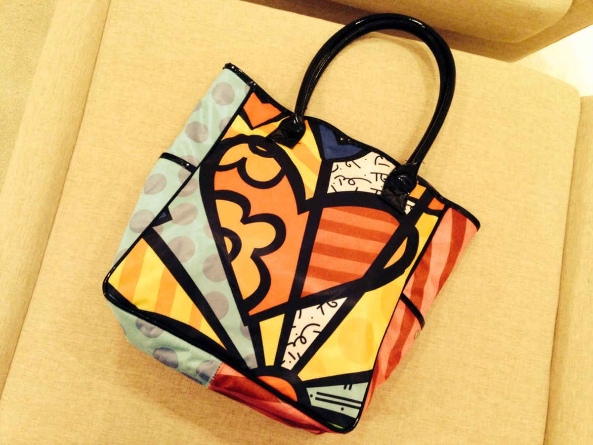 Bolsa Romero Britto | Bolsa de Ombro Feminina Romero Britto Nunca Usado ...