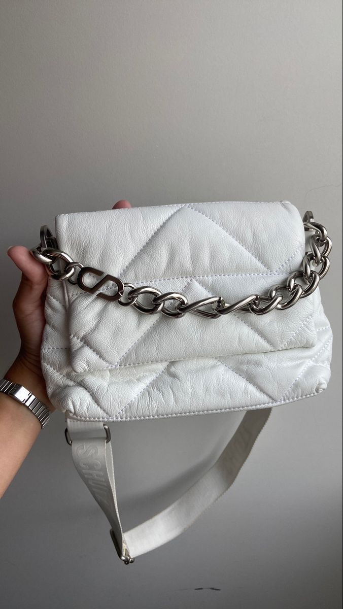 Bolsa Schutz Bárbara Branca | Bolsa de Ombro Feminina Schutz Usado ...