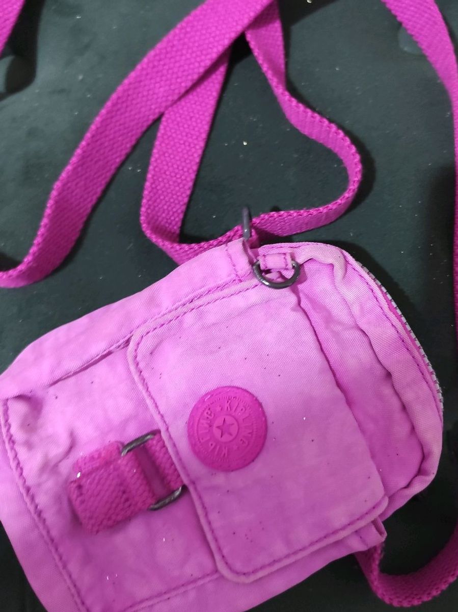 Bolsa Transversal Kipling Roxa | Clutch Feminina Kipling Usado ...