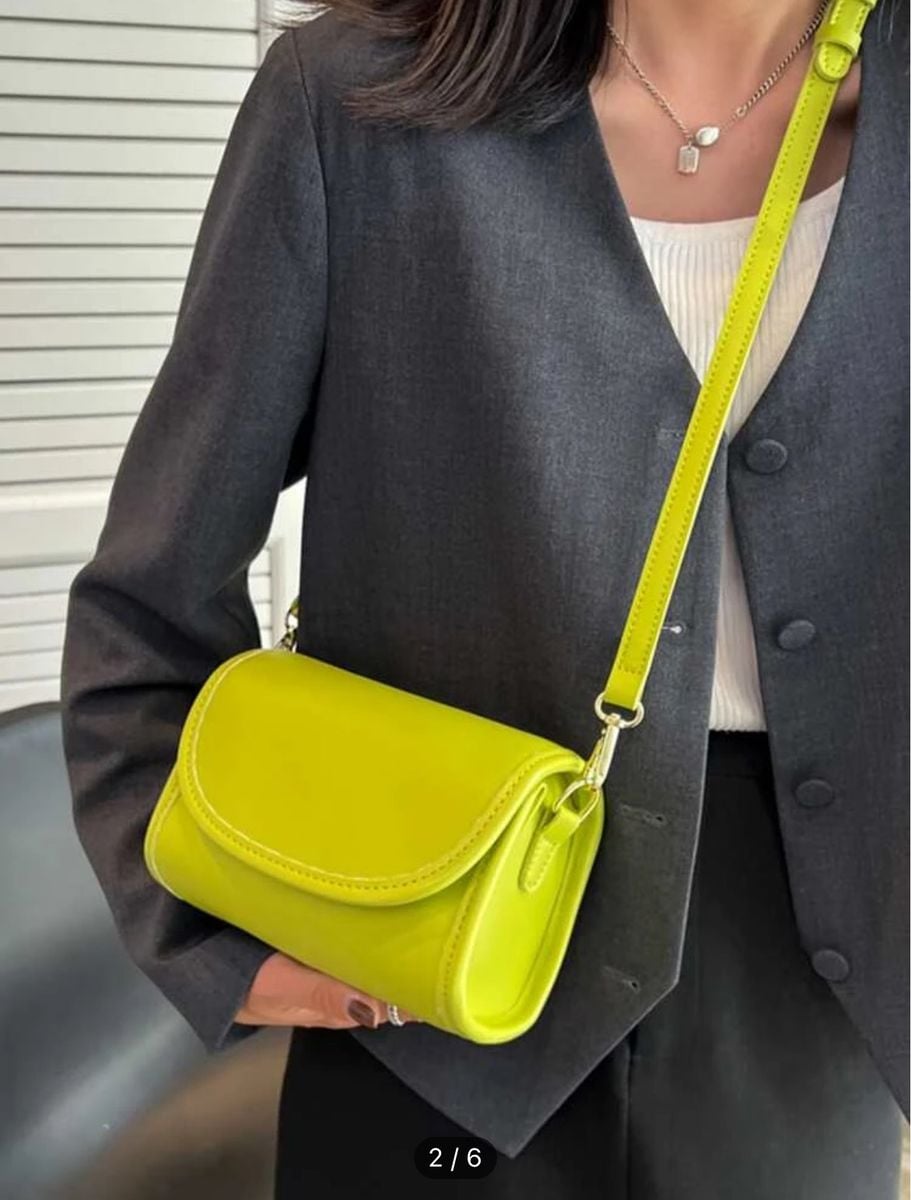 Bolsa Verde Neon Mini Shein | Clutch Feminina Shein Nunca Usado ...