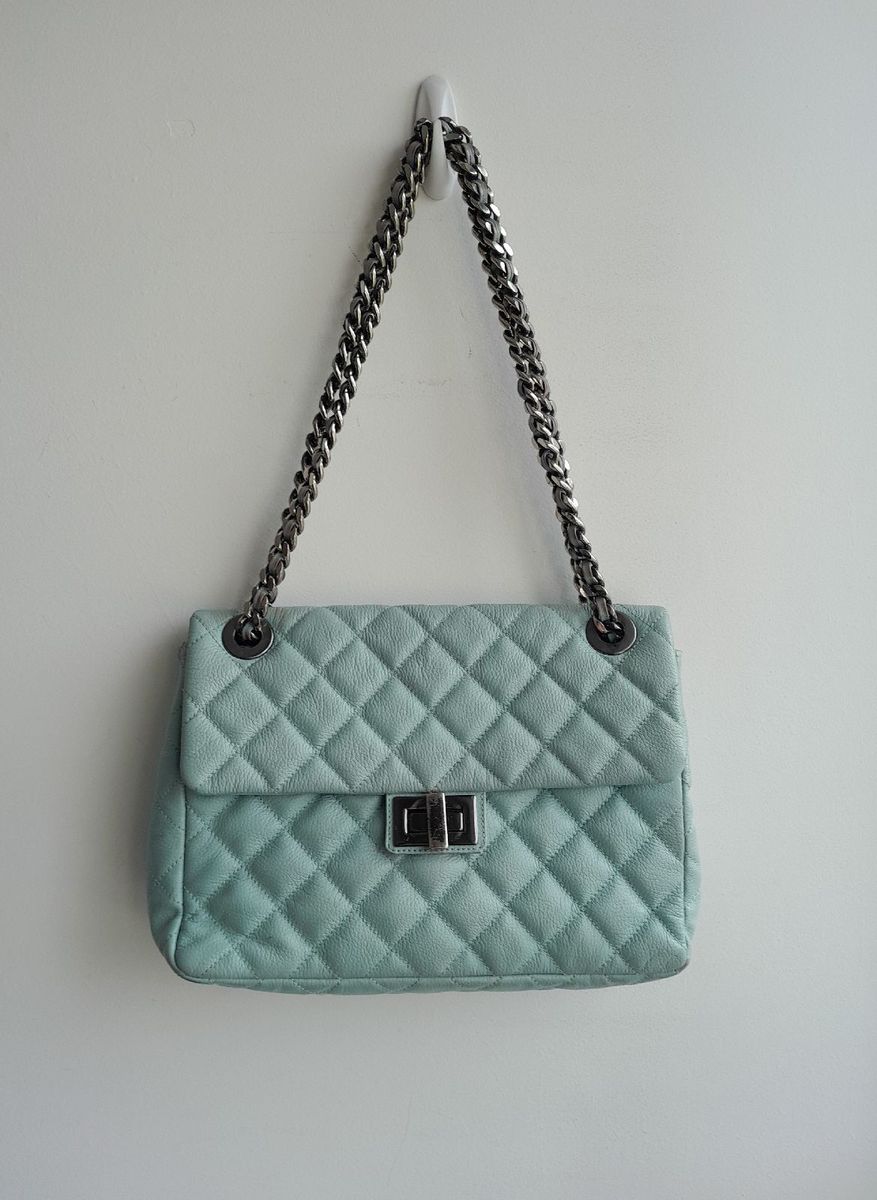 Bolsa Villa Vittini Couro Legítimo Azul Claro | Bolsa de Ombro Feminina ...
