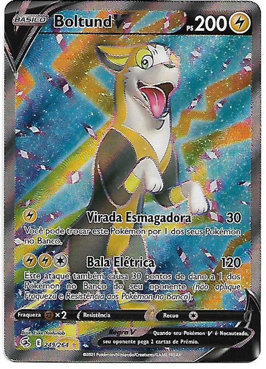 Boltund V Full Art - Carta Pokémon Original Golpe Fusão | Jogo de Tabuleiro Original Copag Nunca ...